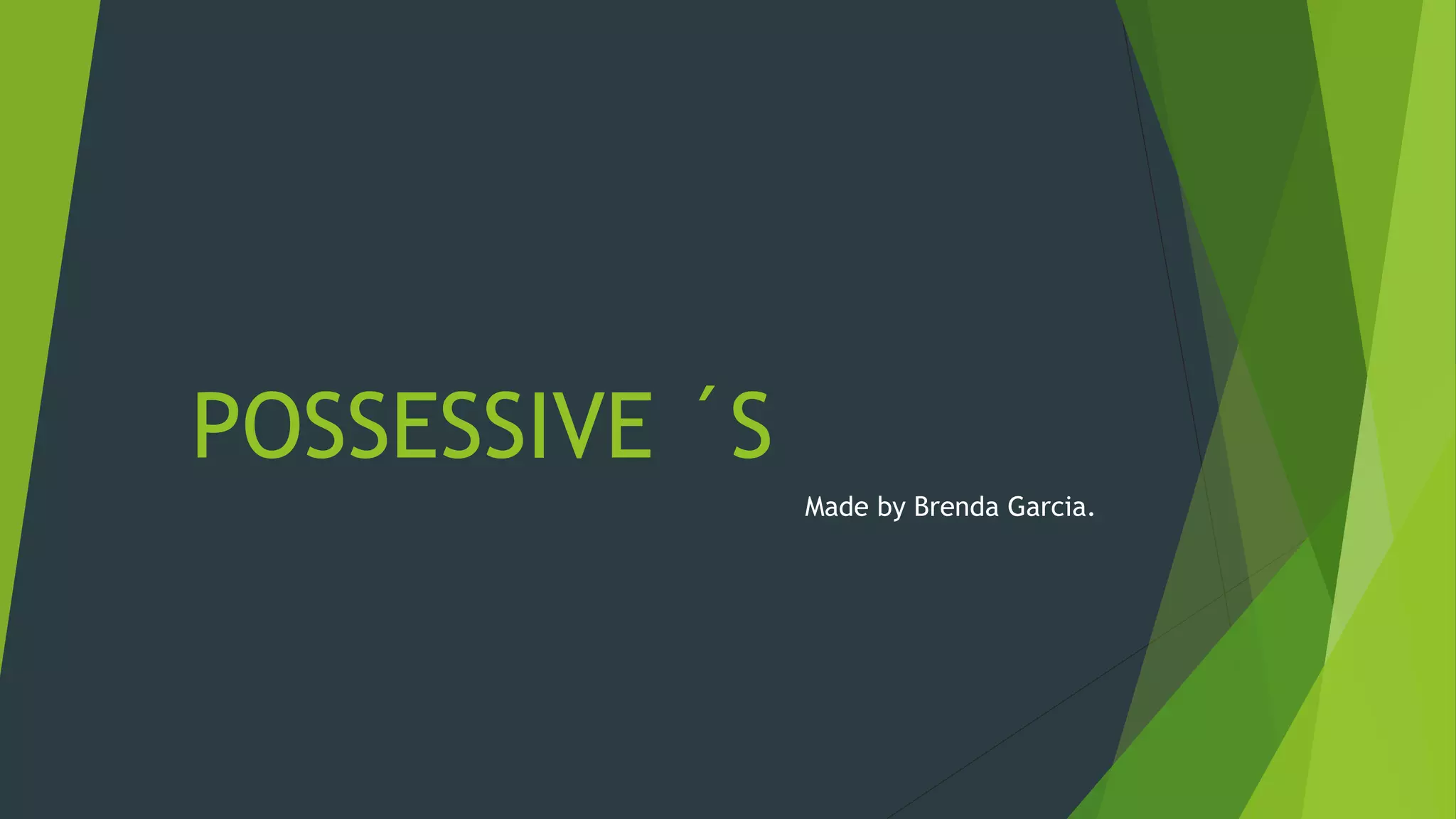 Possessive apostrophe s and exercises to practice | PPTX