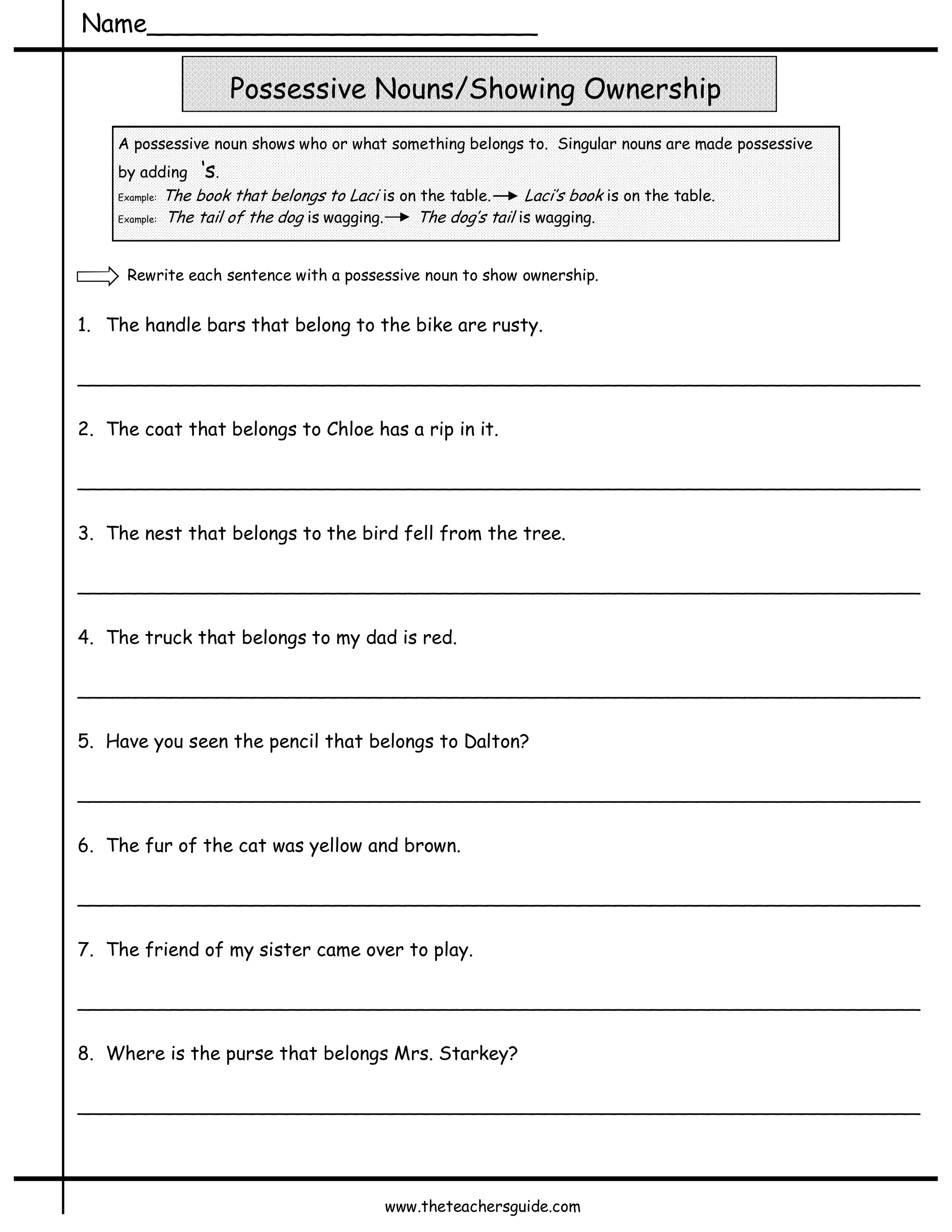 Possessivenouns | PDF