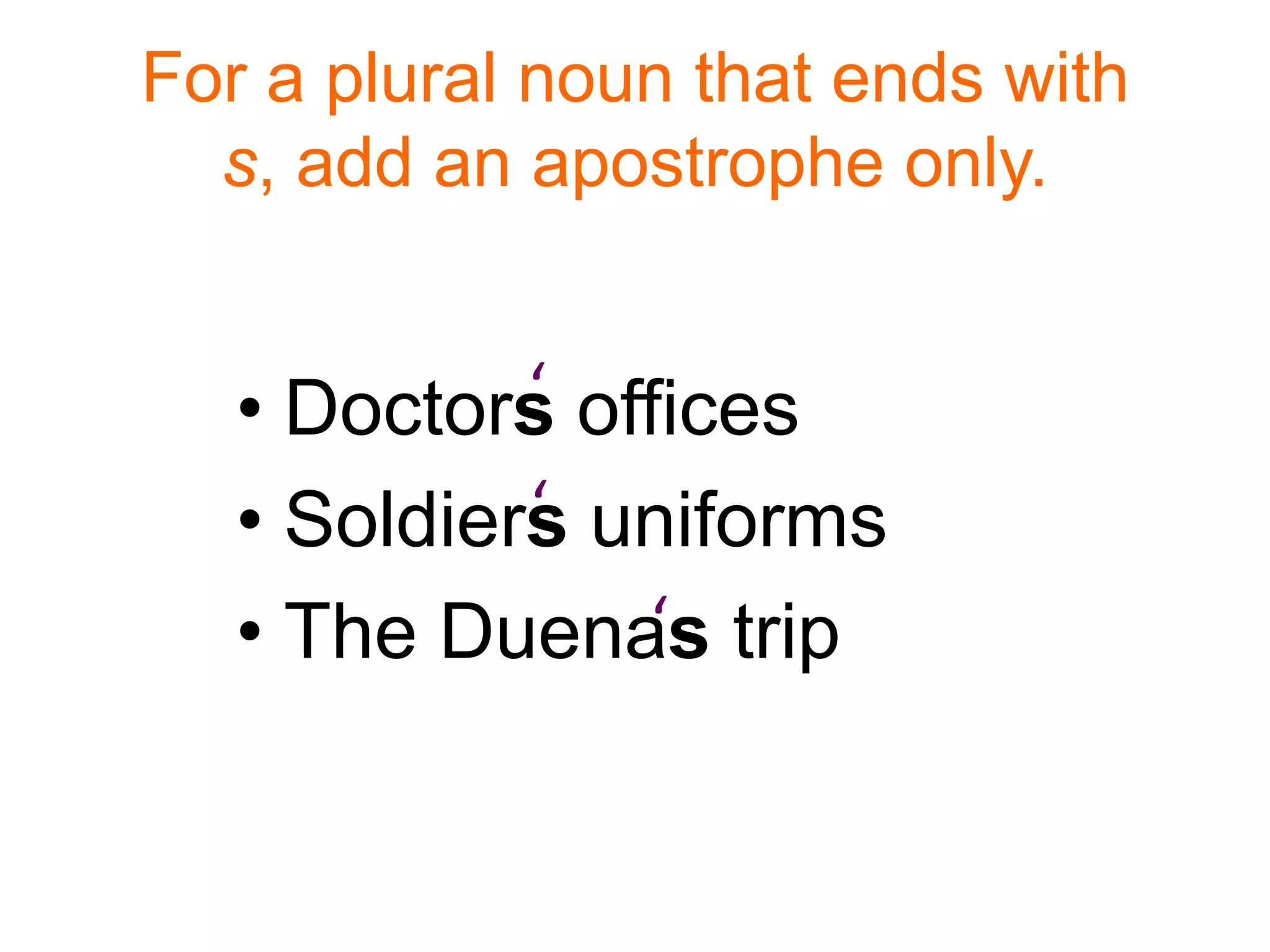 Possessive Nouns- Unit 2 | PPT