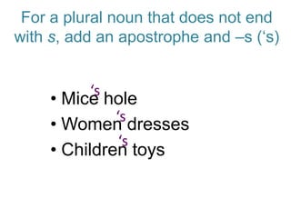 Possessive Nouns- Unit 2 | PPT