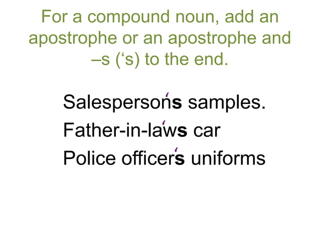 Possessive Nouns- Unit 2 | PPT