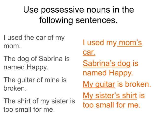 Possessive Nouns- Unit 2 | PPT | Free Download