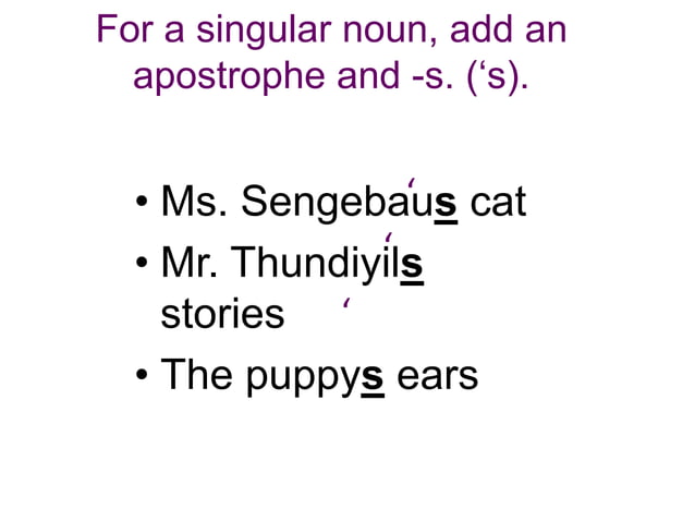 Possessive Nouns- Unit 2 | PPT