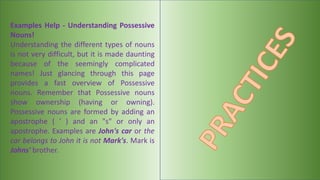 Possessive nouns | PPTX