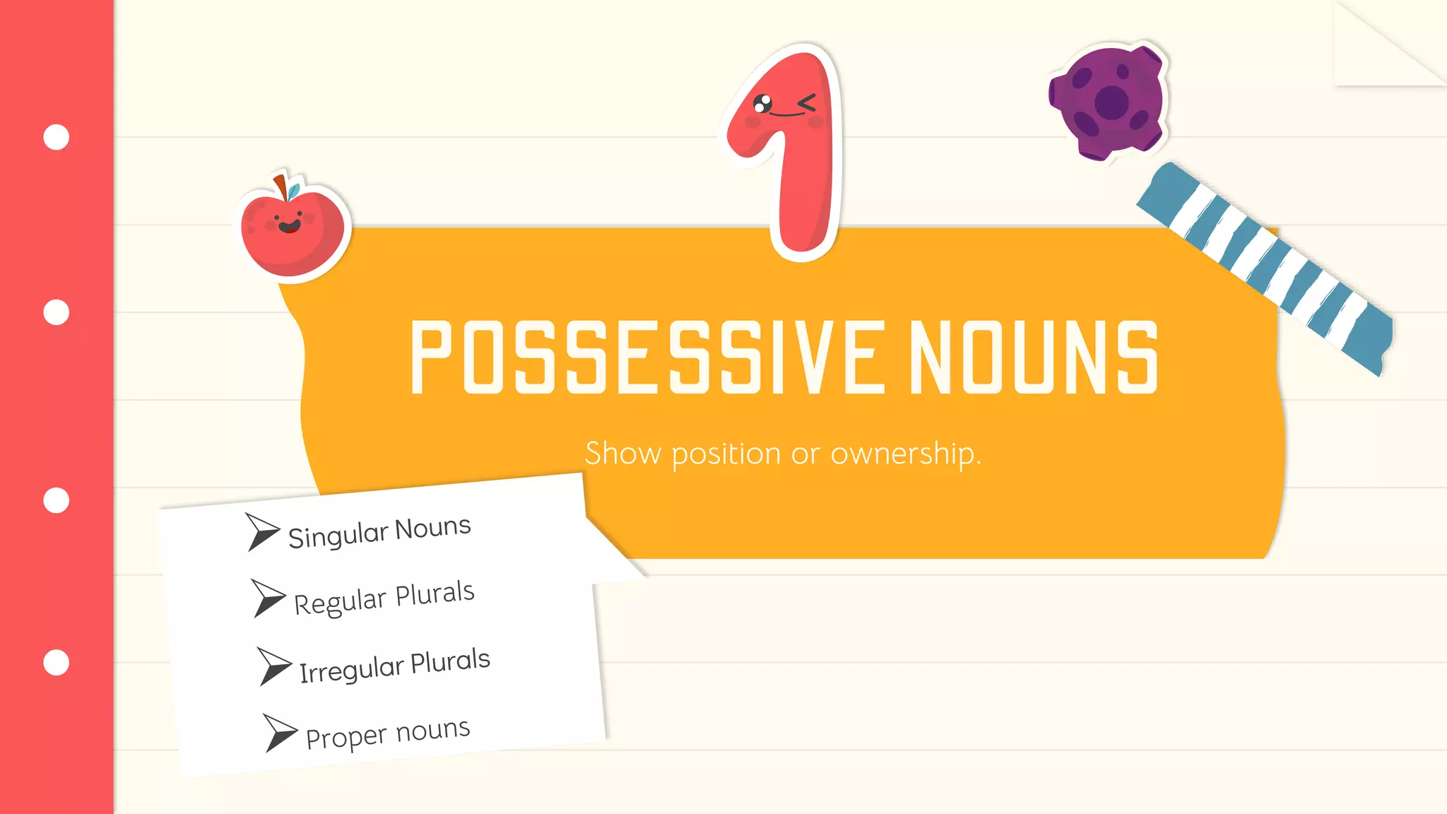 Possessive nouns, adjectives, pronouns | PPTX