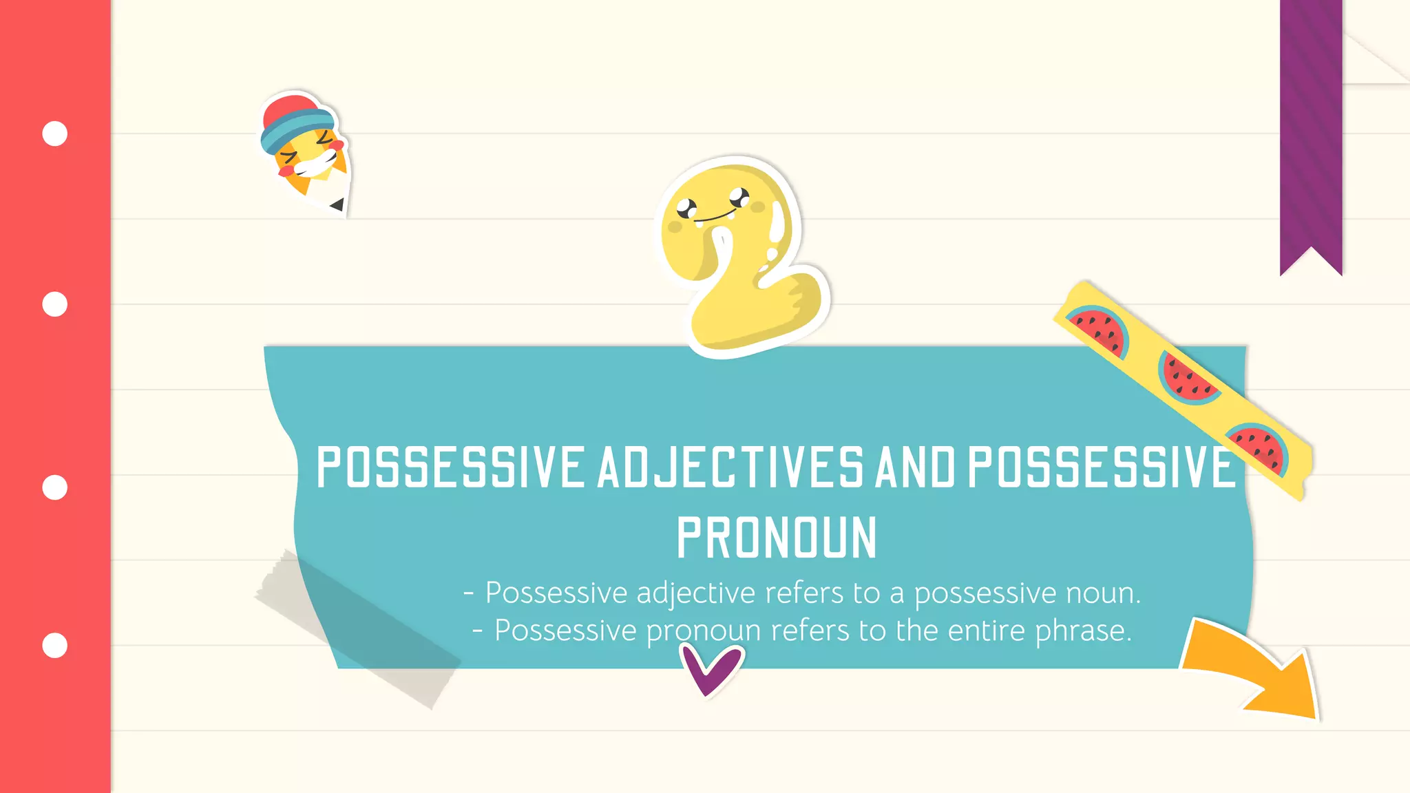 Possessive nouns, adjectives, pronouns | PPTX