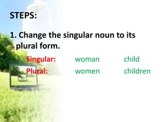 Possessive Nouns PPT | PPTX