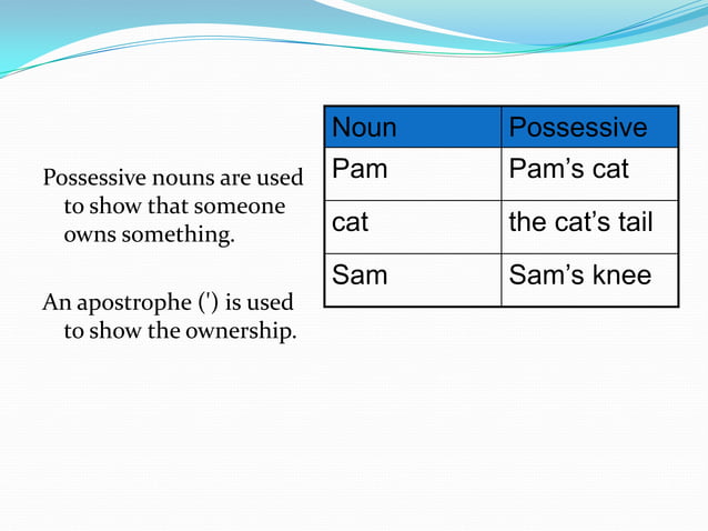 Possessive nouns presentation | PPTX