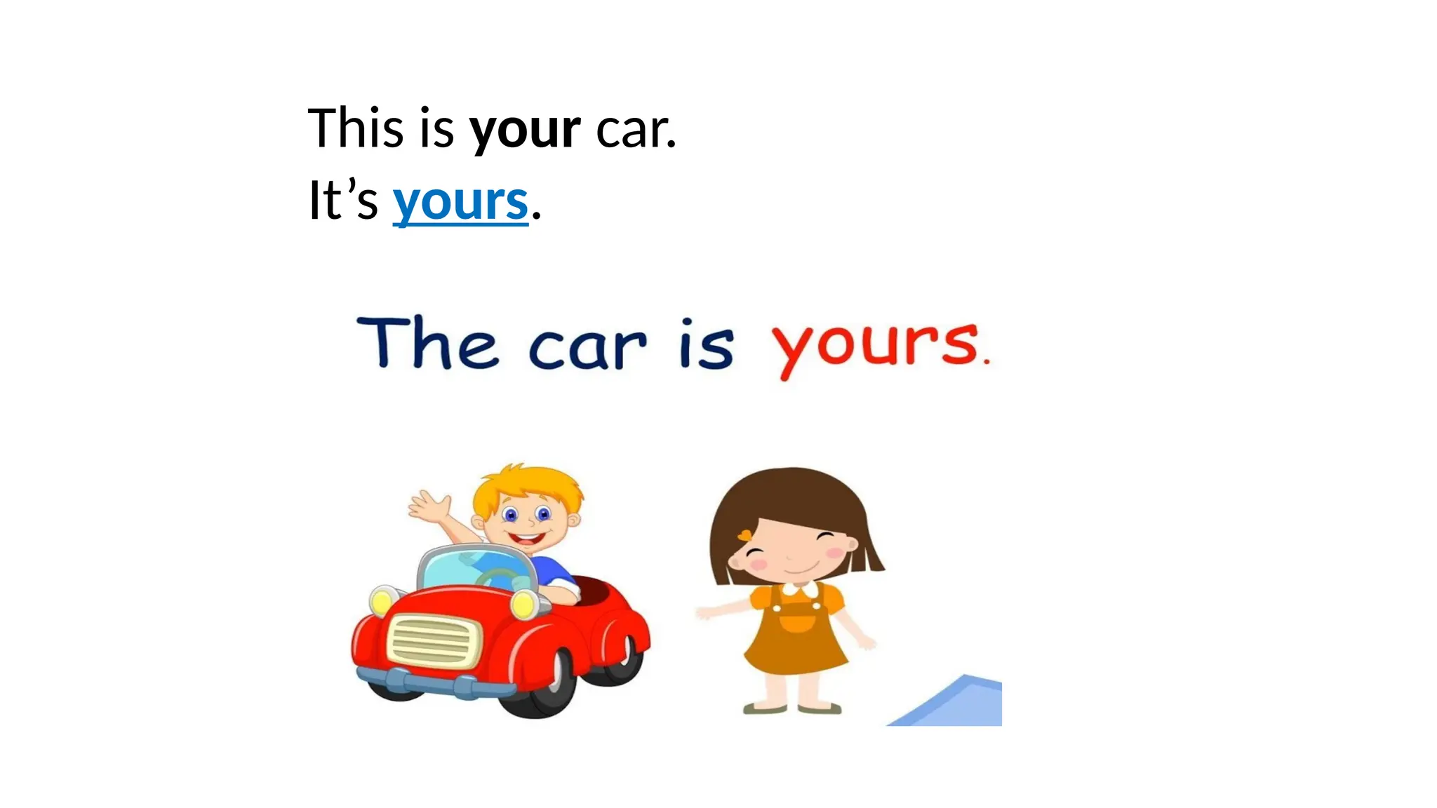 English possessive pronouns for all the grades from primary one until ...