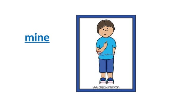 English possessive pronouns for all the grades from primary one until ...