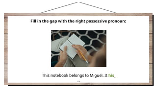 English possessive pronouns for all the grades from primary one until ...