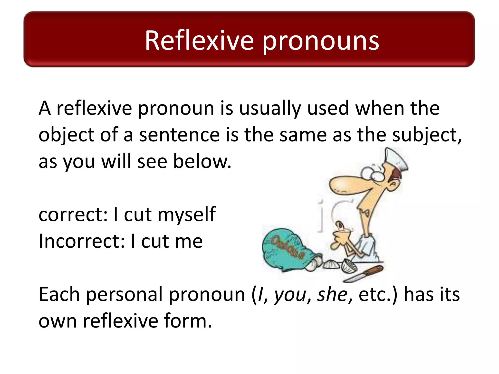 Possessive and reflexive pronouns | PPTX