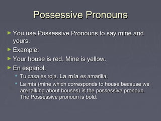 Possessive pronouns | PPT