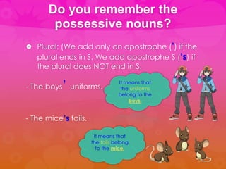 Possessive pronouns | PPTX