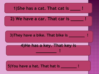 Possessive pronouns | PPT