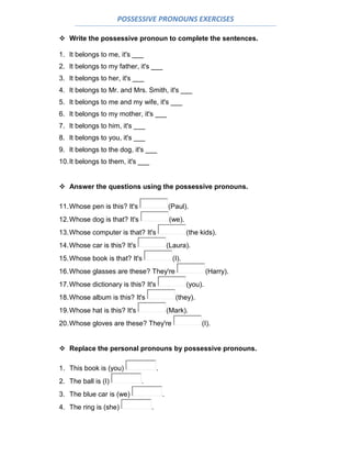 Possessive Pronouns | DOCX