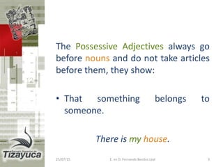 Possessive Pronouns | PPTX