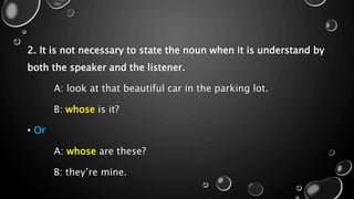 Possessive pronouns | PPTX