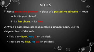 Possessive pronouns | PPTX