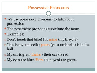 Possessive Pronouns | PPT
