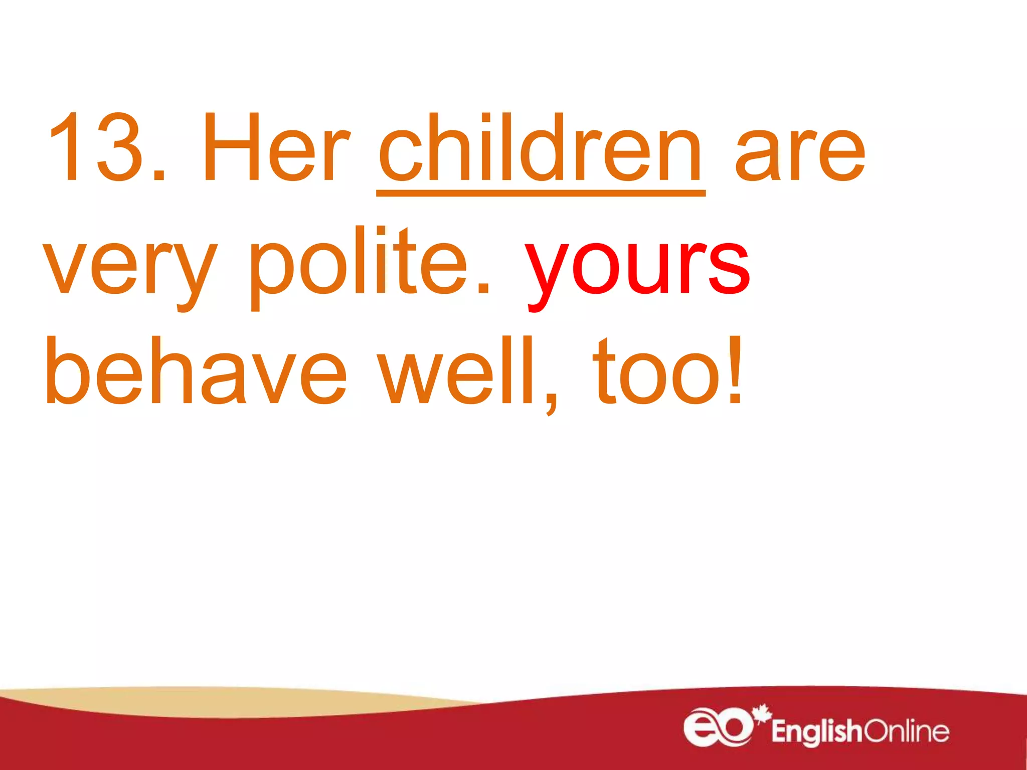 Possessive pronouns | PPT