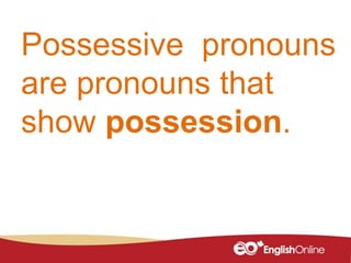 Possessive pronouns | PPTX