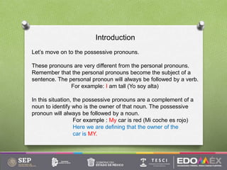 Possessive pronouns | PPTX