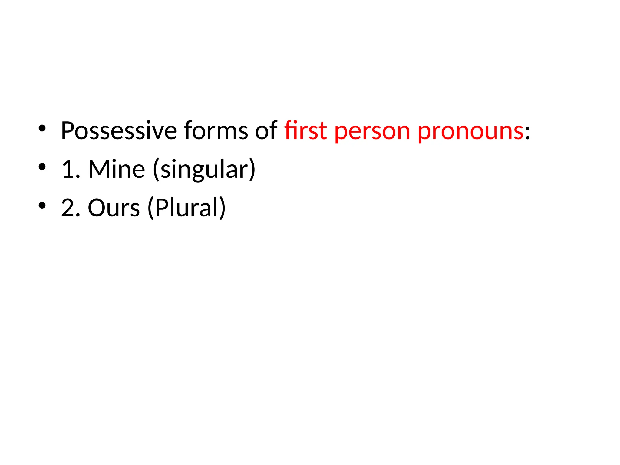 Possessive Possessive pronoun and its explanation in a few slides ...