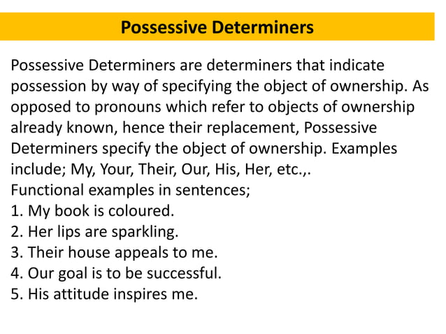 Possessive Pronouns vs Possessive determiners-WPS Office.pptx