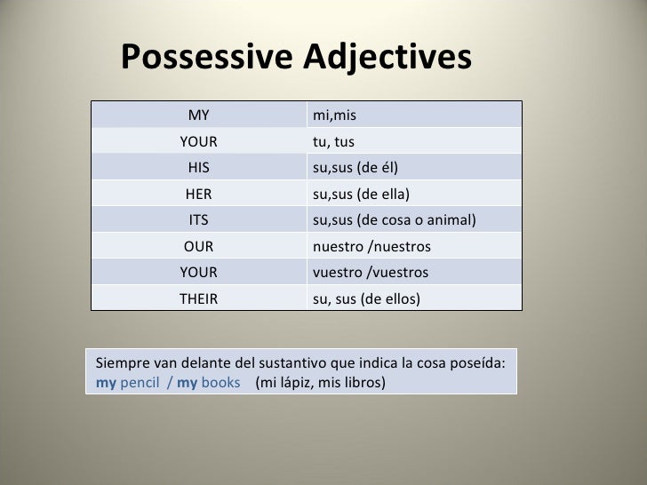 Possessives