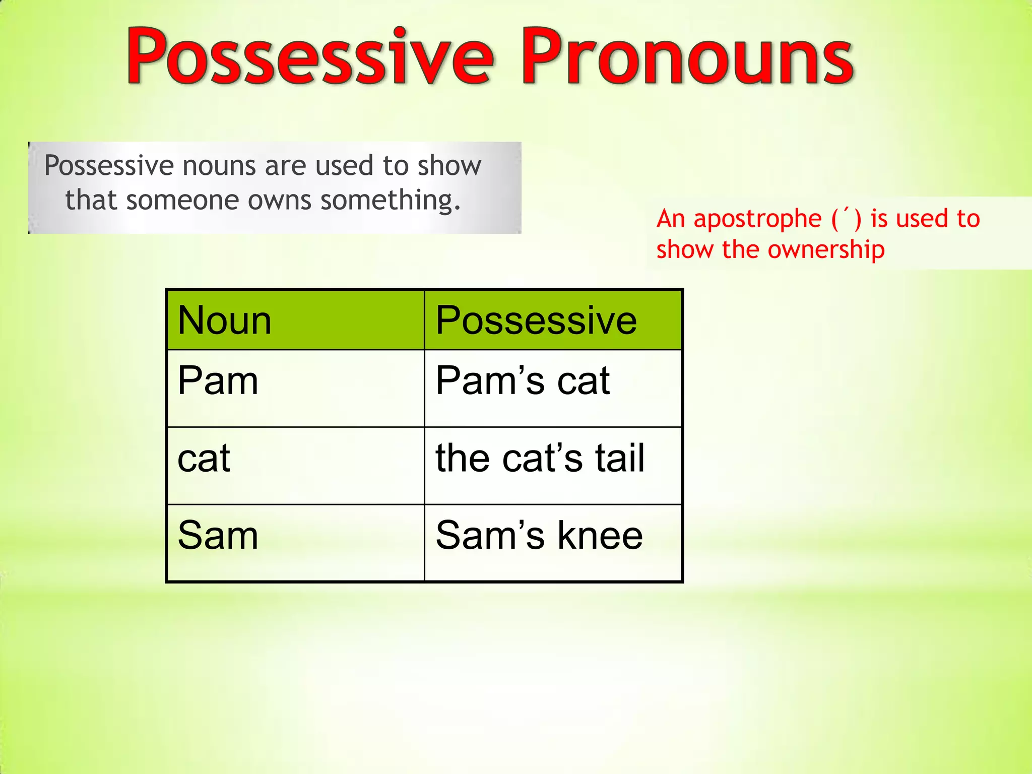 Possessives | PPTX