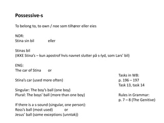 Possessive s | PPTX