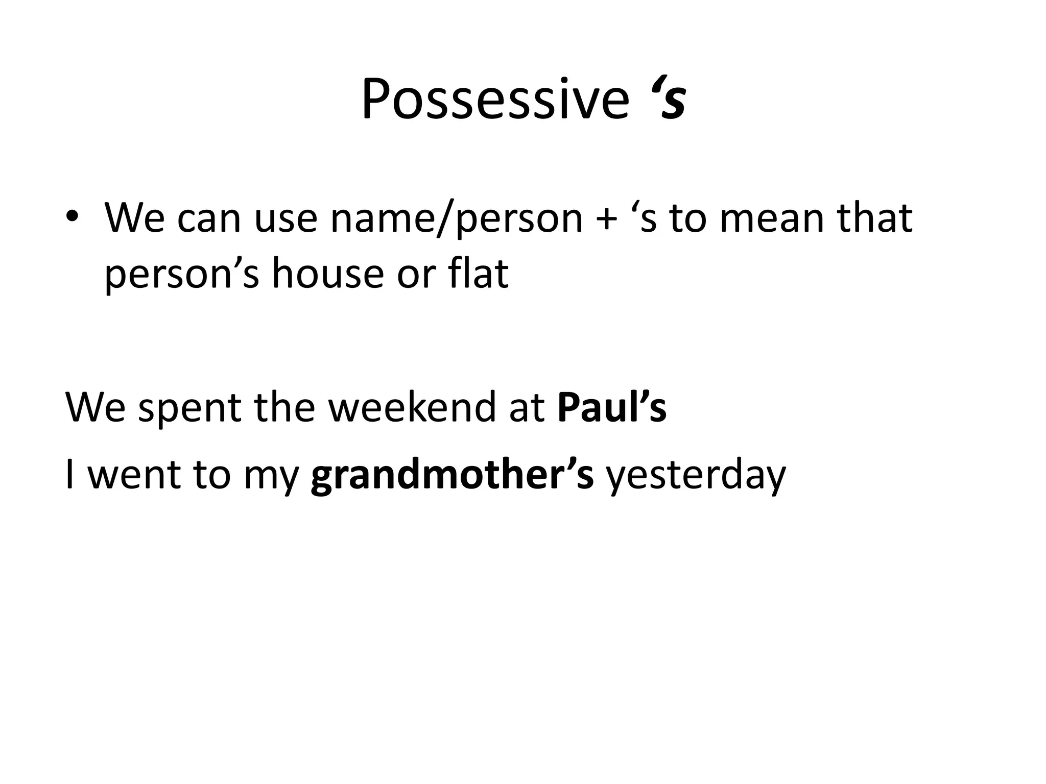Possessive 's | PPTX