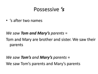 Possessive 's | PPTX
