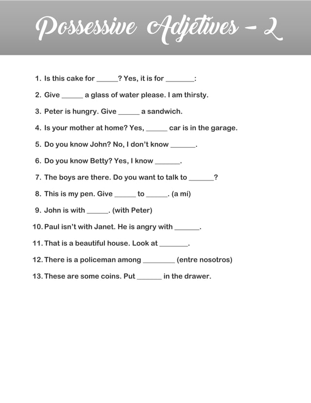 POSSESSIVES-2 | PDF