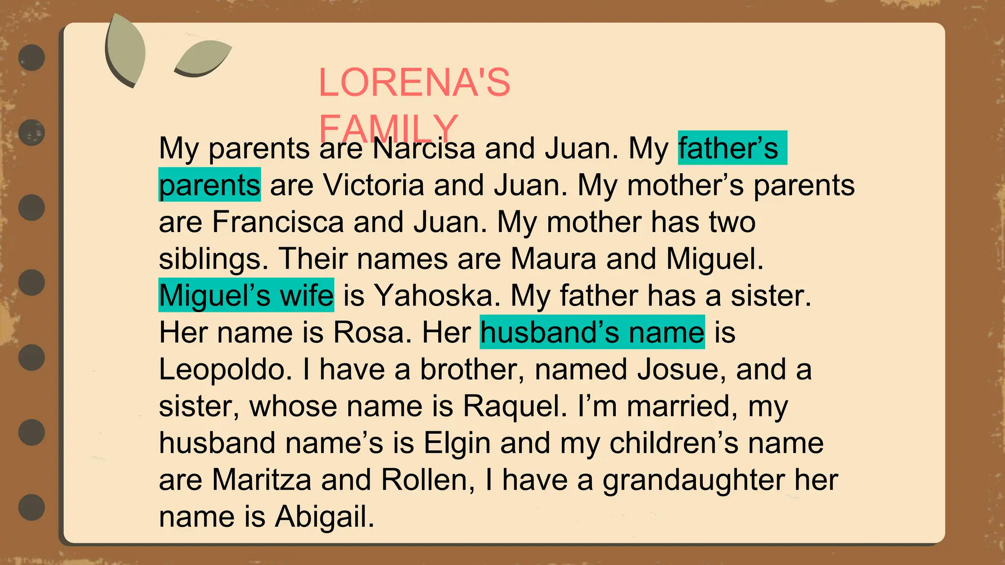 Possessive ´S .pptx in Family vocabulary | PPTX