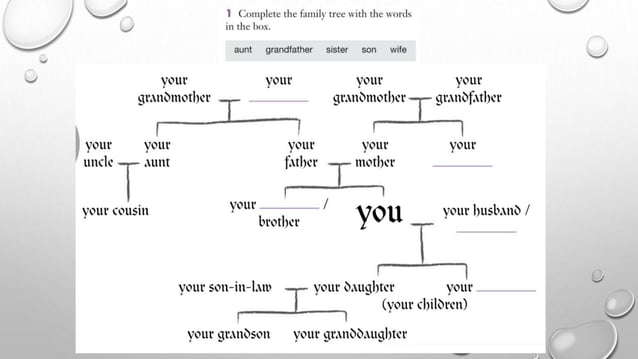 POSSESSIVES ADJECTIVES with a family context | PPTX