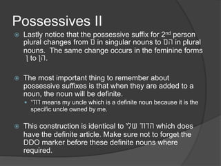 Possessives ii | PPT