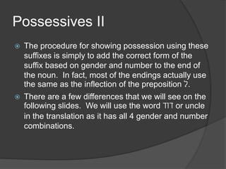 Possessives ii | PPT