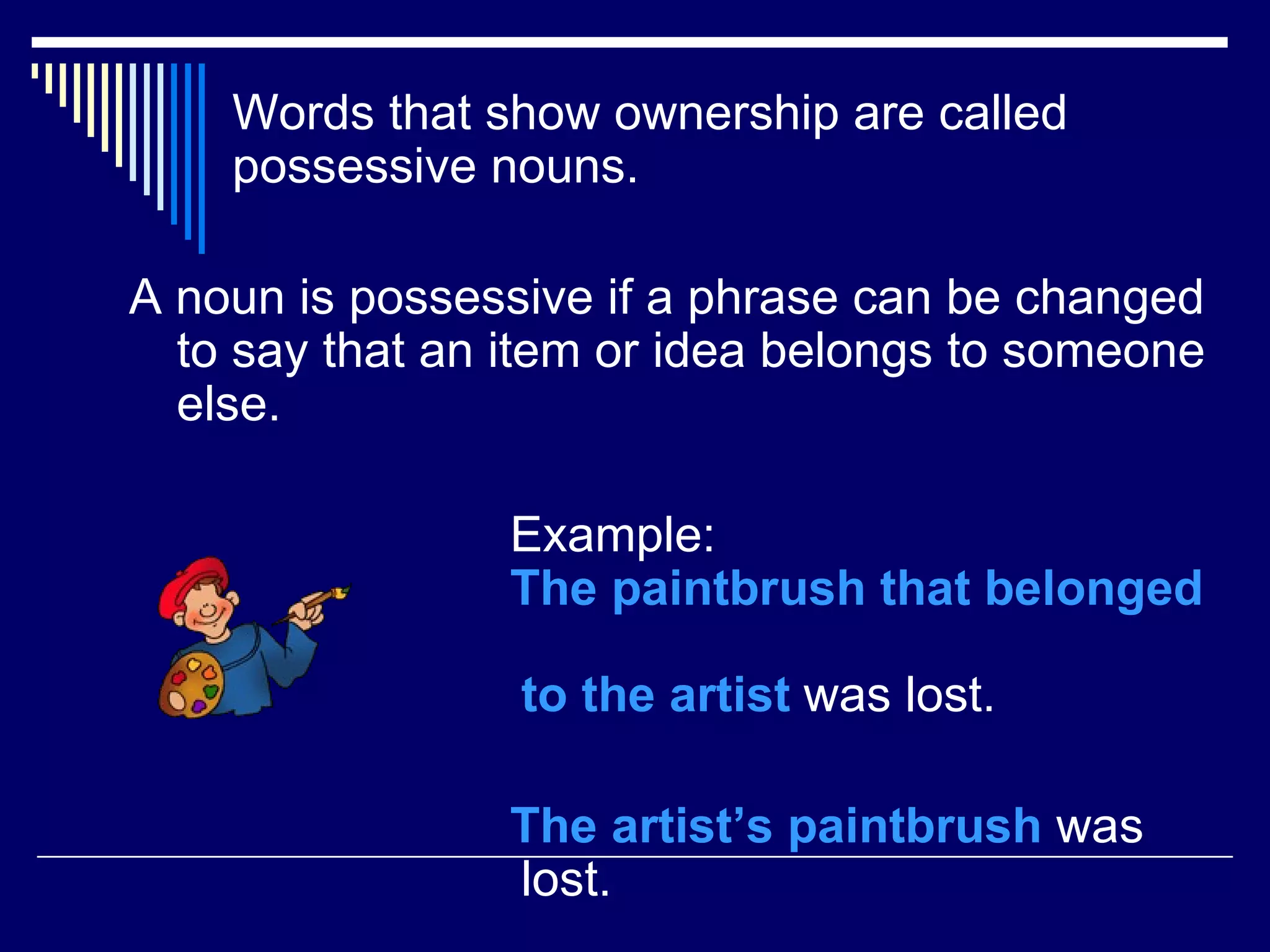 Possessives nouns | PPT