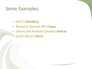 Possibilities of a union catalogue for Kenya libraries | PPTX