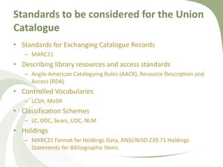 Possibilities of a union catalogue for Kenya libraries | PPTX