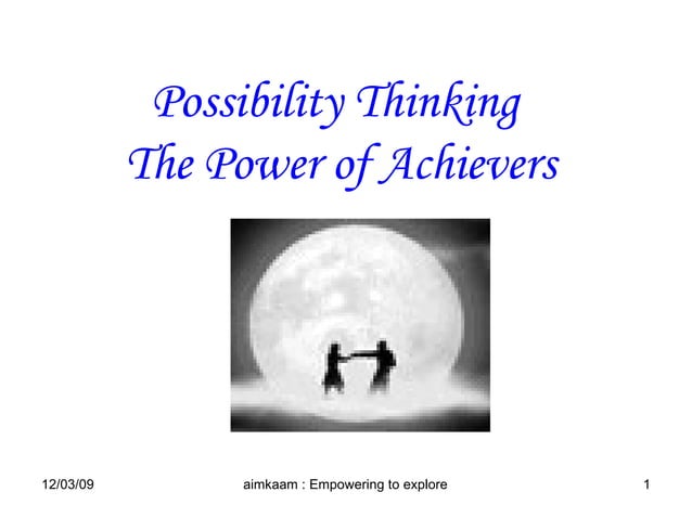 Possibility Thinking | PPT