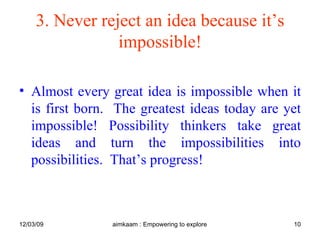Possibility Thinking | PPS