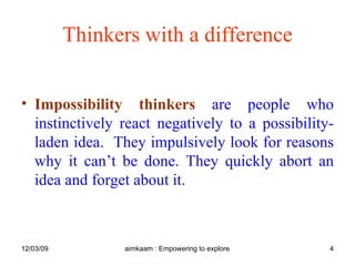 Possibility Thinking | PPS