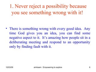 Possibility Thinking | PPS