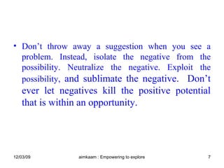 Possibility Thinking | PPS
