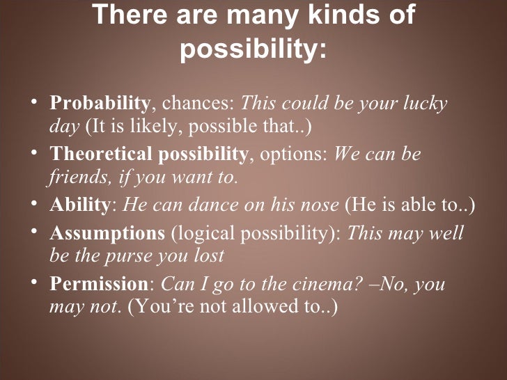 Possibility & ability