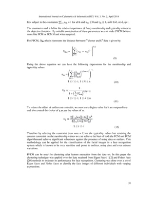 Possibility fuzzy c means clustering for expression invariant face recognition | PDF