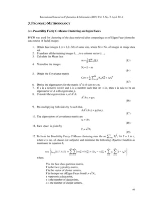 Possibility fuzzy c means clustering for expression invariant face recognition | PDF